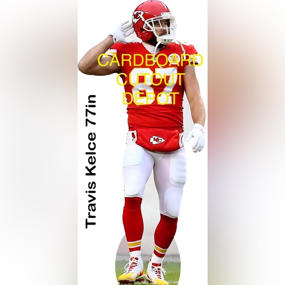 Party Supplies | Travis Kelce Kansas City Chiefs Life Size Cardboard ...